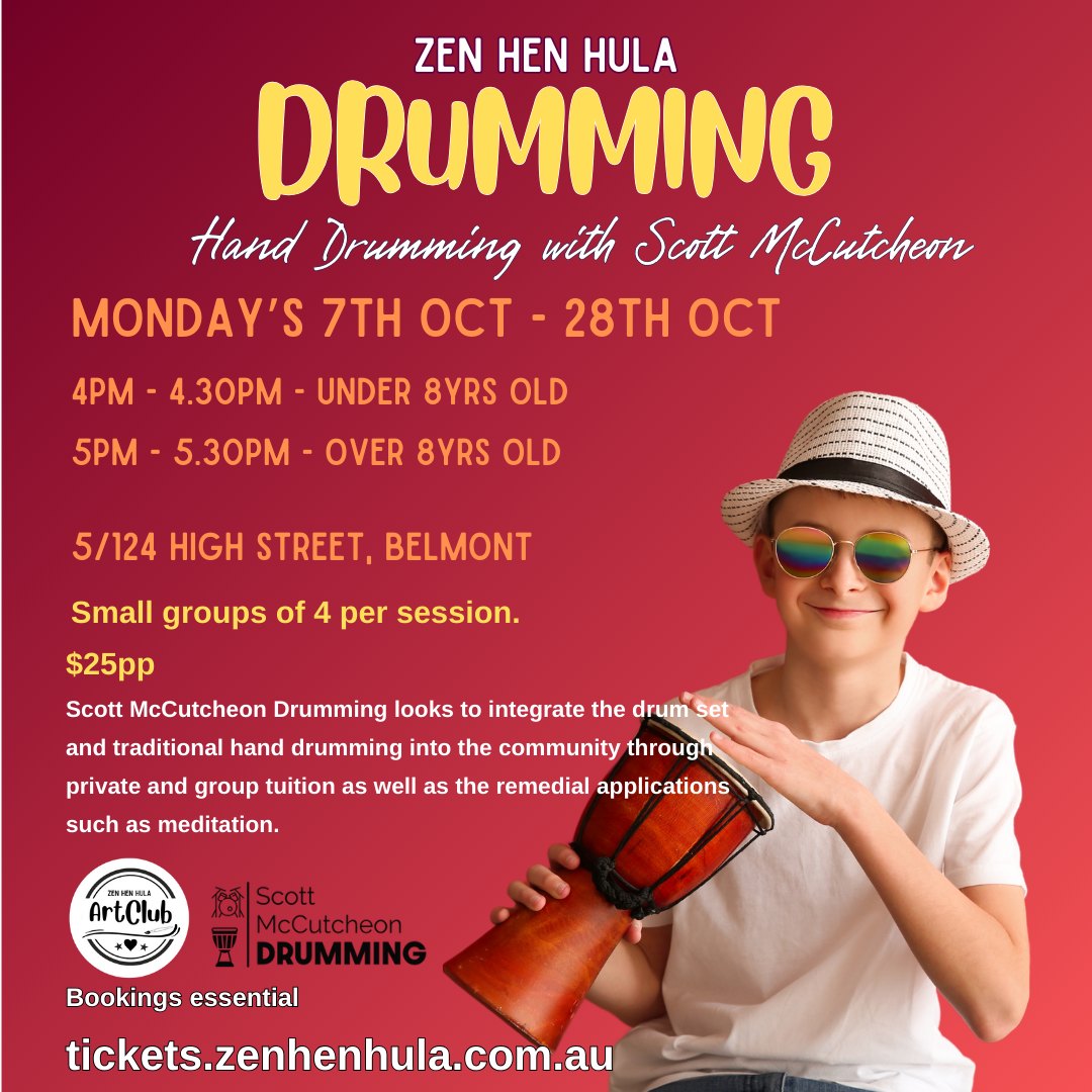 Hand Drumming with Scott McCutcheon - Under 8 years old - 4pm-4.30pm ...